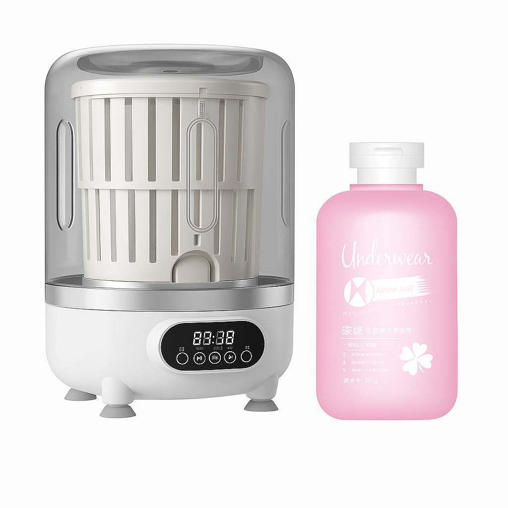 Fresh & Flawless Laundry Combo Set – 3L Mini Washing Machine with Dr ...